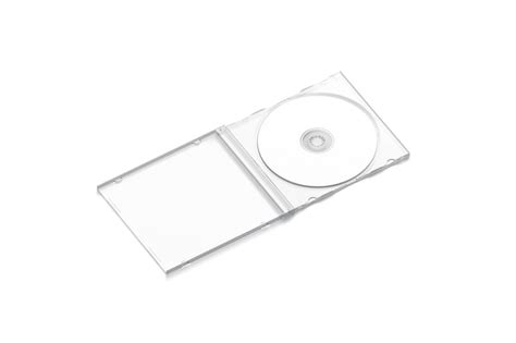 Premium Photo Blank Compact Disk Case Opened Clear Cd Wrapping For Saving Digital Program Template