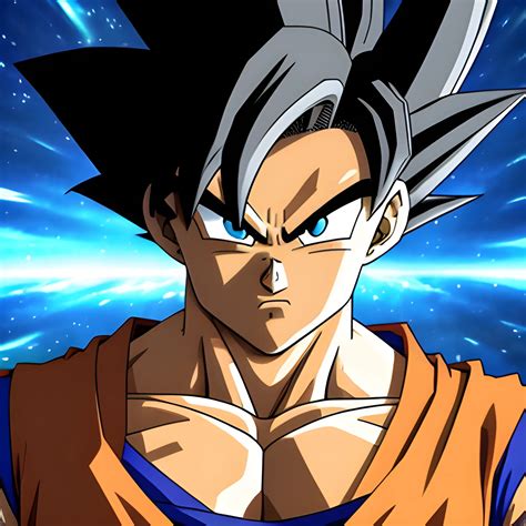Goku Stands In A Fighting Stance With An Intense Concentrated Look On