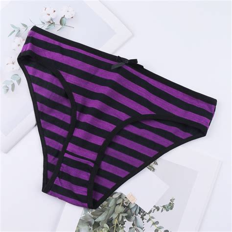 Snowsong Womens Underwearnew 2024 Womens Striped Cotton Breathable