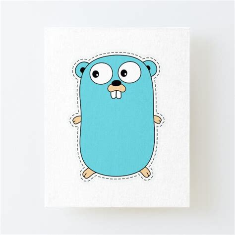 Go Programming Golang Gopher Mounted Print For Sale By Vladocar Redbubble