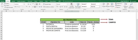 Base De Datos En Excel Y Macros VBA