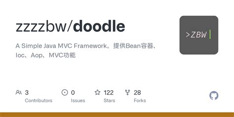 Github Zzzzbwdoodle A Simple Java Mvc Framework。提供bean容器、ioc、aop、mvc功能