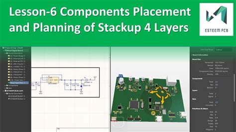Lesson 6 Of 4 Layer Pcb Design Component Placement Youtube
