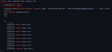what is a single instance codeunit in business central business
