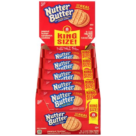Nabisco Nutter Butter Cookies Nutter Butter 3 5 Ounce 2 10 Pack