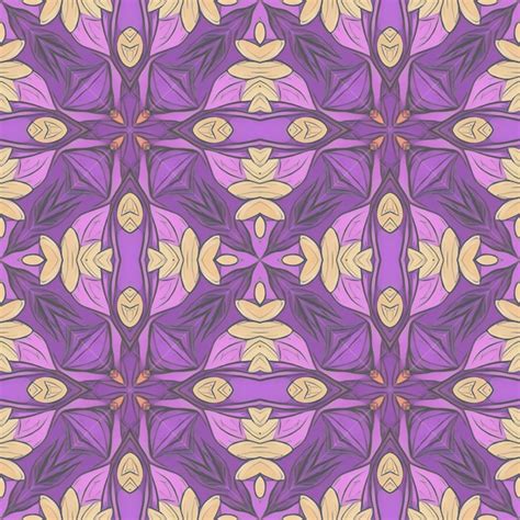 Premium Photo Seamless Pattern With Mandalas In Violet Colors