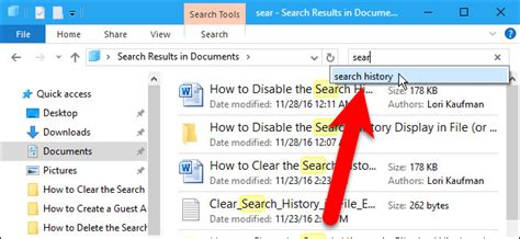 Disable Search History On Windows File Explorer