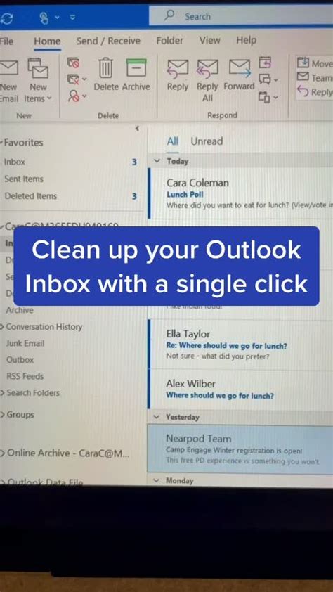 Clean Up Your Outlook Inbox With A Single Click