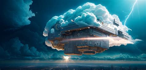 Illustration Concept Of Cloud Computing Service Future Data Storage