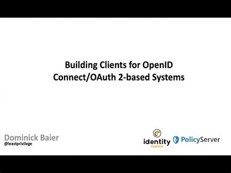 ndc conferences talk building clients for openid connect oauth 2 based systems from ndc