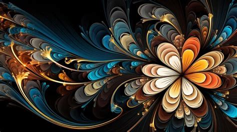 Premium Ai Image Intricate Fractal Patterns Digital Art
