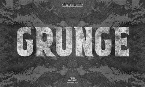 Grunge 3d Editable Text Effect Free Psd