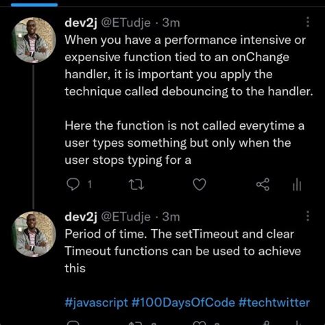 Emmanuel Tudje On Linkedin Debouncing If A Fine Technique Used To