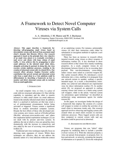 Analysis And Detection Of Computer Viruses And Worms Pdf