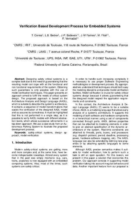 pdf verification based development process for embedded systems