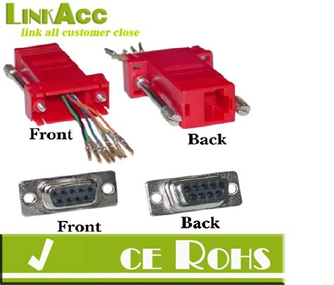 Db9 Female To Rj45 Jack Modular Adapter Red Buy Rj45 Adapter Db9 To Rj45 Adapter Db9 To Rj45