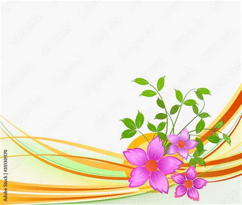 Abstract Decor Wave Vector Background Illustration Curve Line Art Design Stock Vector Adobe Stock