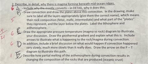 Solved 2 Describe In Detail Why There Is Magma Forming