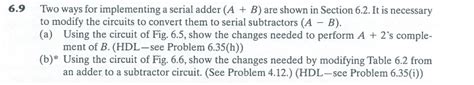 Solved 69 Two Ways For Implementing A Serial Adder A B