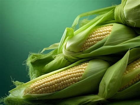 Premium Ai Image Corns On Green Background