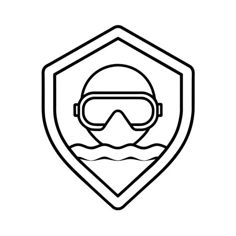 A Minimalist Scuba Diving Logo Art Illustration 44761886 Vector Art At