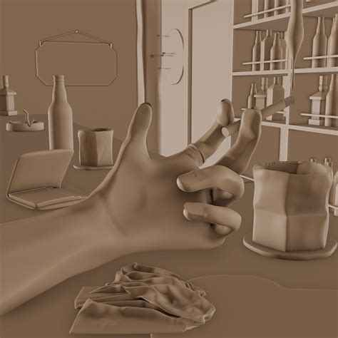 Wip Very Simple Models Hope The Lighting And Texturing Makes Up For It Would Love To Hear Any