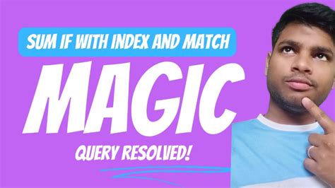 Sum If Formula With Index And Match Function Details Explained Youtube