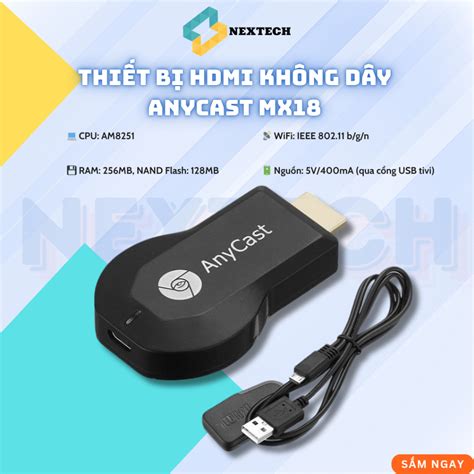 Anycast Mx18 Plus Wireless Hdmi Device Full Hd Monitoring Shopee Philippines