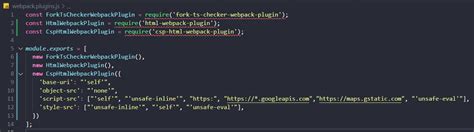 reactjs content security policy with react electron and webpack