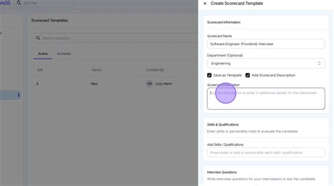 Creating Scorecard Templates