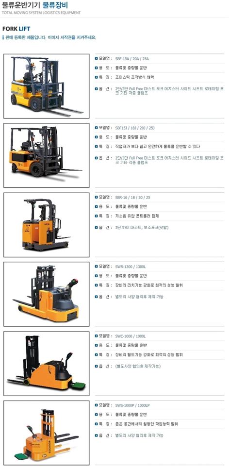 전동지게차 수성운반기계