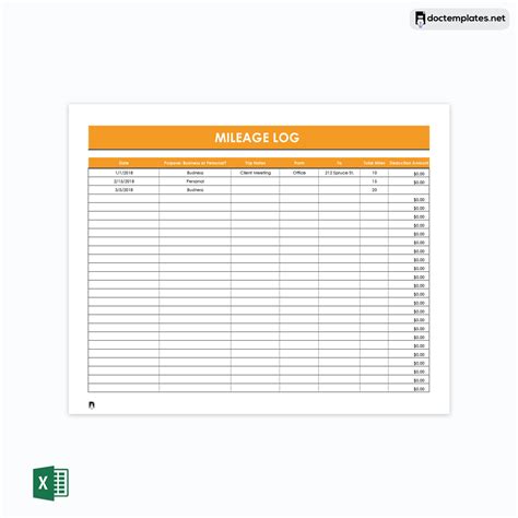 7 Free Mileage Log Templates Word Excel