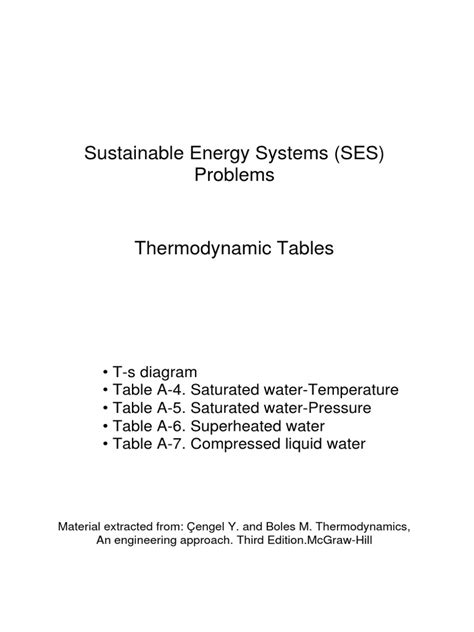 Thermodynamic Tables Pdf
