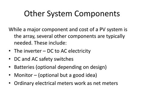 PPT PV System Components PowerPoint Presentation Free Download ID 3253323