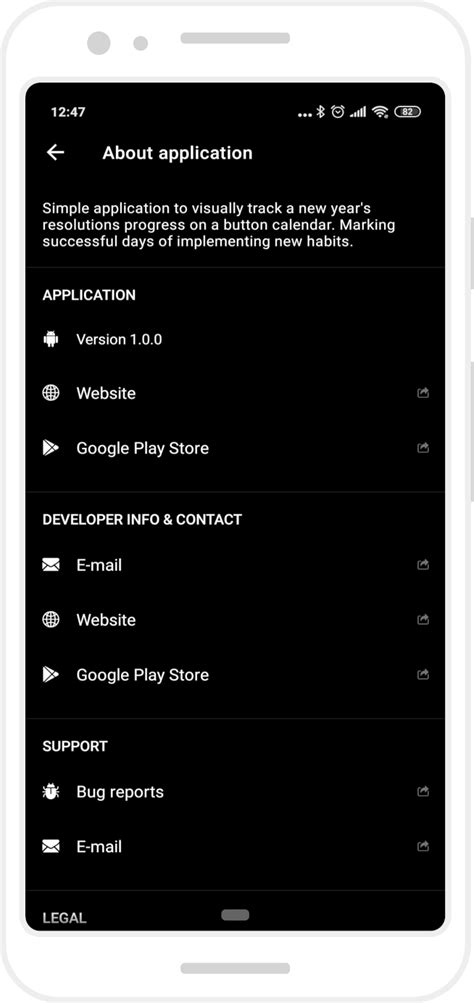 Github Michaldaniel Button Calendar Android Visually Track A New Year S Resolutions Progress