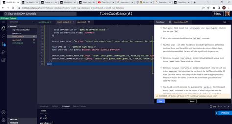 worldcup database project issue backend development the