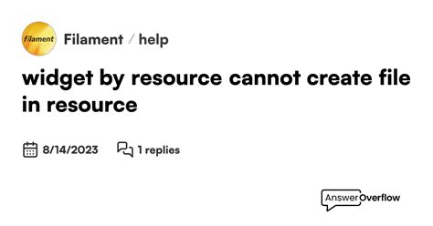 Widget By Resource Cannot Create File In Resource Filament