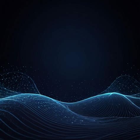 Particle Background With Wave Illustration Premium Ai Generated Image