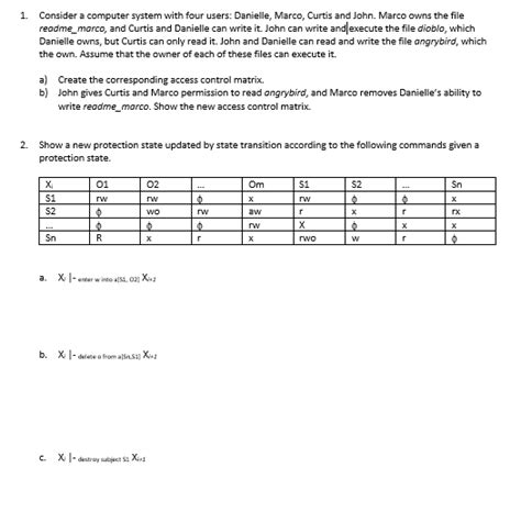 Solved Consider A Computer System With Four Users Danielle
