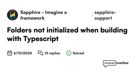 Folders Not Initialized When Building With Typescript Sapphire Imagine A Framework