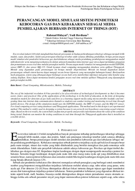 Pdf Rancang Bangun Sistem Monitoring Dan Kontrol Kebocoran Gas Elpiji Dengan Mikrokontroler