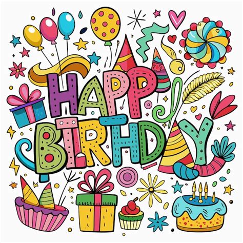 생일 축하 문자 프리미엄 Ai 생성 벡터