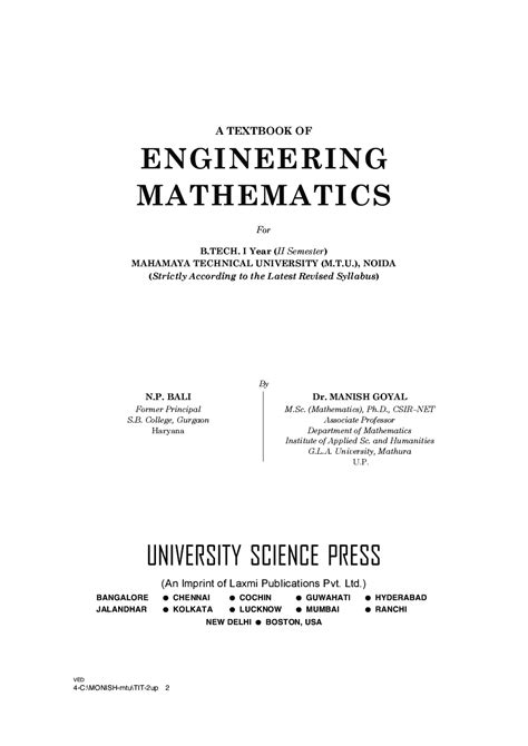 Download A Textbook Of Engineering Mathematics Sem Ii Mtu Noida Pdf