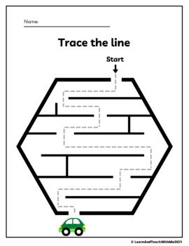 Maze Bundle Worksheets Tracing Lines Kindergarten By Learn And Teach