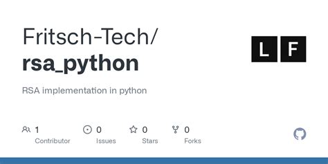 Github Fritsch Techrsapython Rsa Implementation In Python