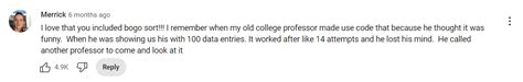 [off Site] For Context Bogo Sort Basically Keeps Randomising A