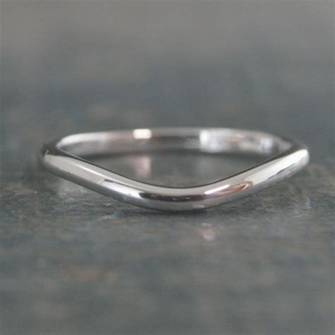 Gold Contoured Band Womens Gold Wedding Ring Curved Gold Wedding Band