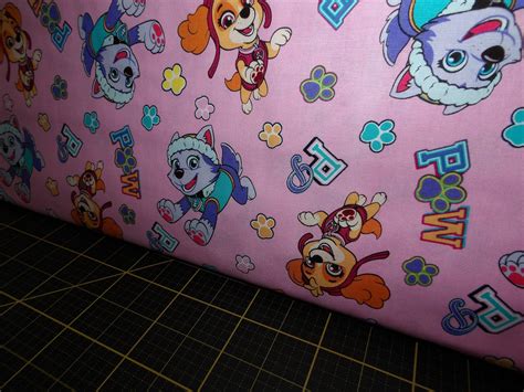 David Textiles Paw Patrol Team Skye And Everest Pink Etsy
