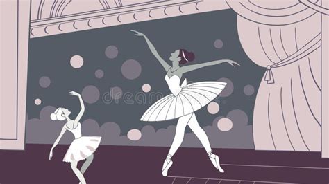 Ballerina Dancing On Stage Performance Art Vector Vector Design Generative Ai Stock Vector