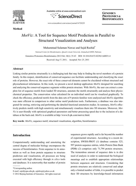 pdf motviz a tool for sequence motif prediction in parallel to